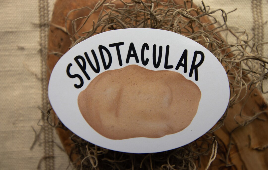 Potato Pun Sticker, Potato Vinyl Sticker, Pun Vinyl Sticker, Laptop ...