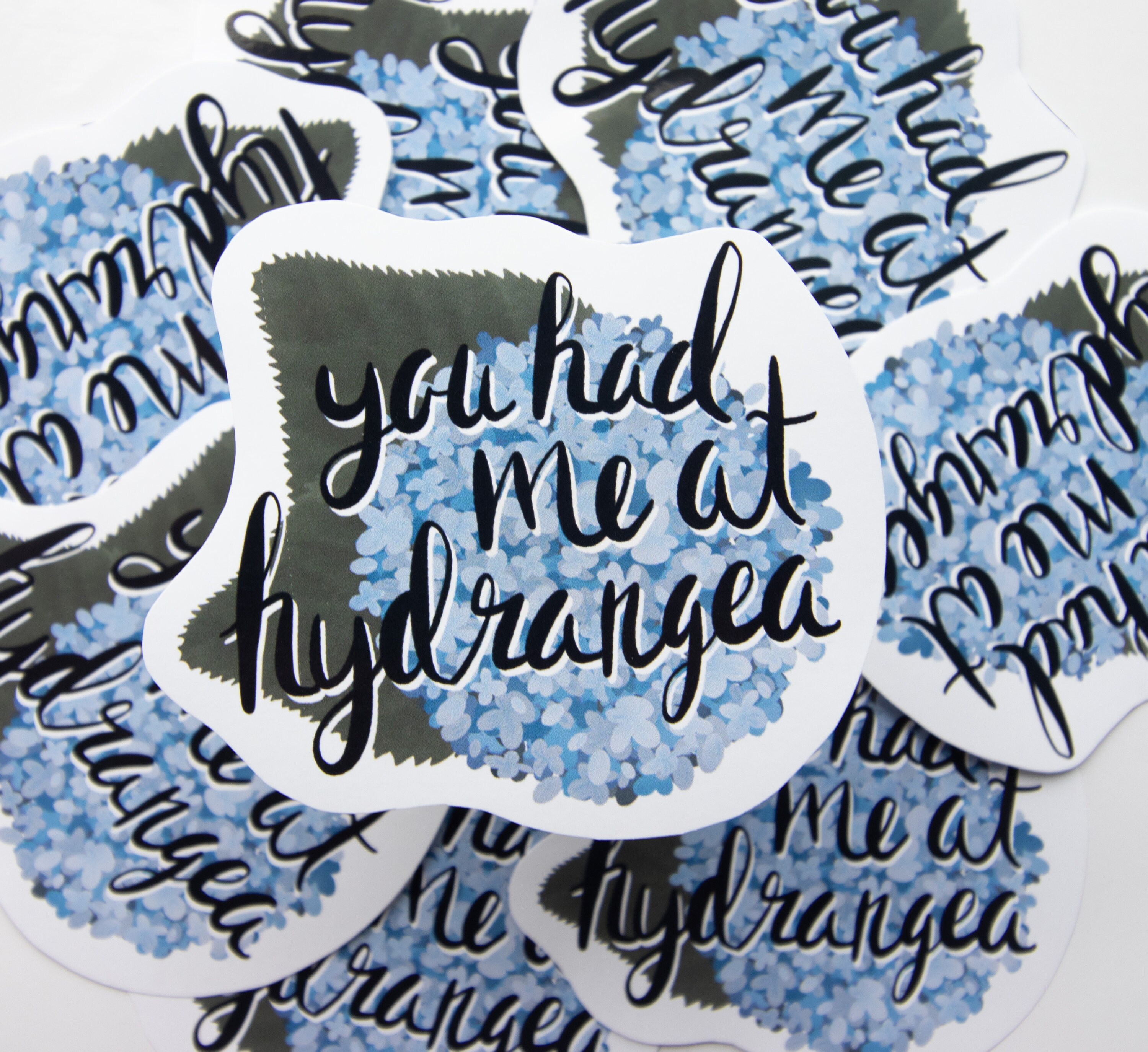 Hydrangea Pun Sticker, Hydrangea Flower Sticker, Flower Sticker for ...