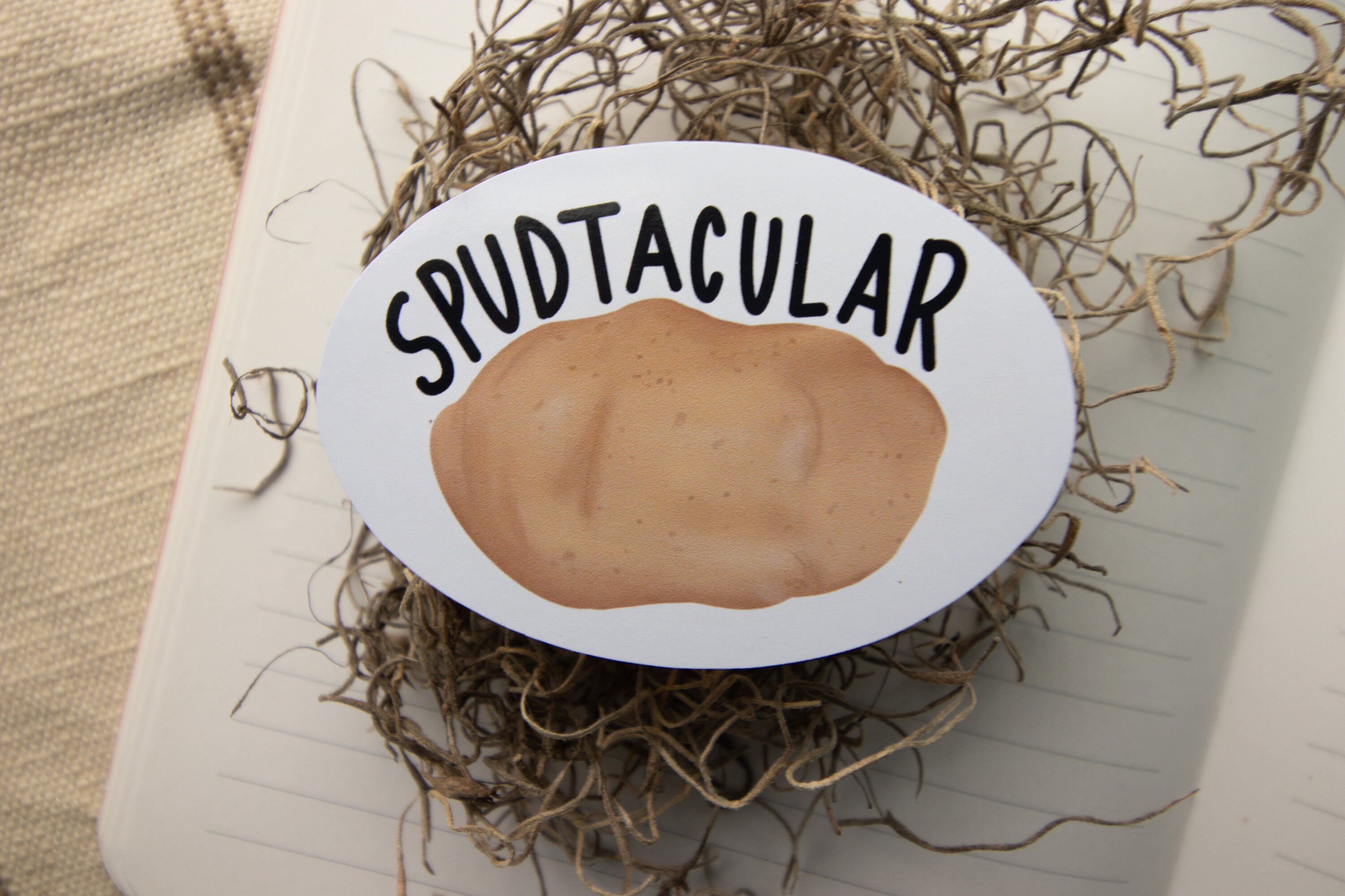 Potato Pun Sticker, Potato Vinyl Sticker, Pun Vinyl Sticker, Laptop ...