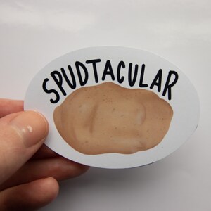 Potato Pun Sticker, Potato Vinyl Sticker, Pun Vinyl Sticker, Laptop ...