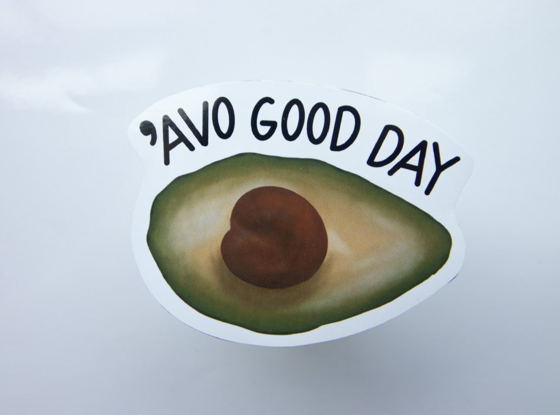 Avocado Pun Sticker, Vinyl Pun Sticker, Planner Vinyl Sticker, Laptop ...