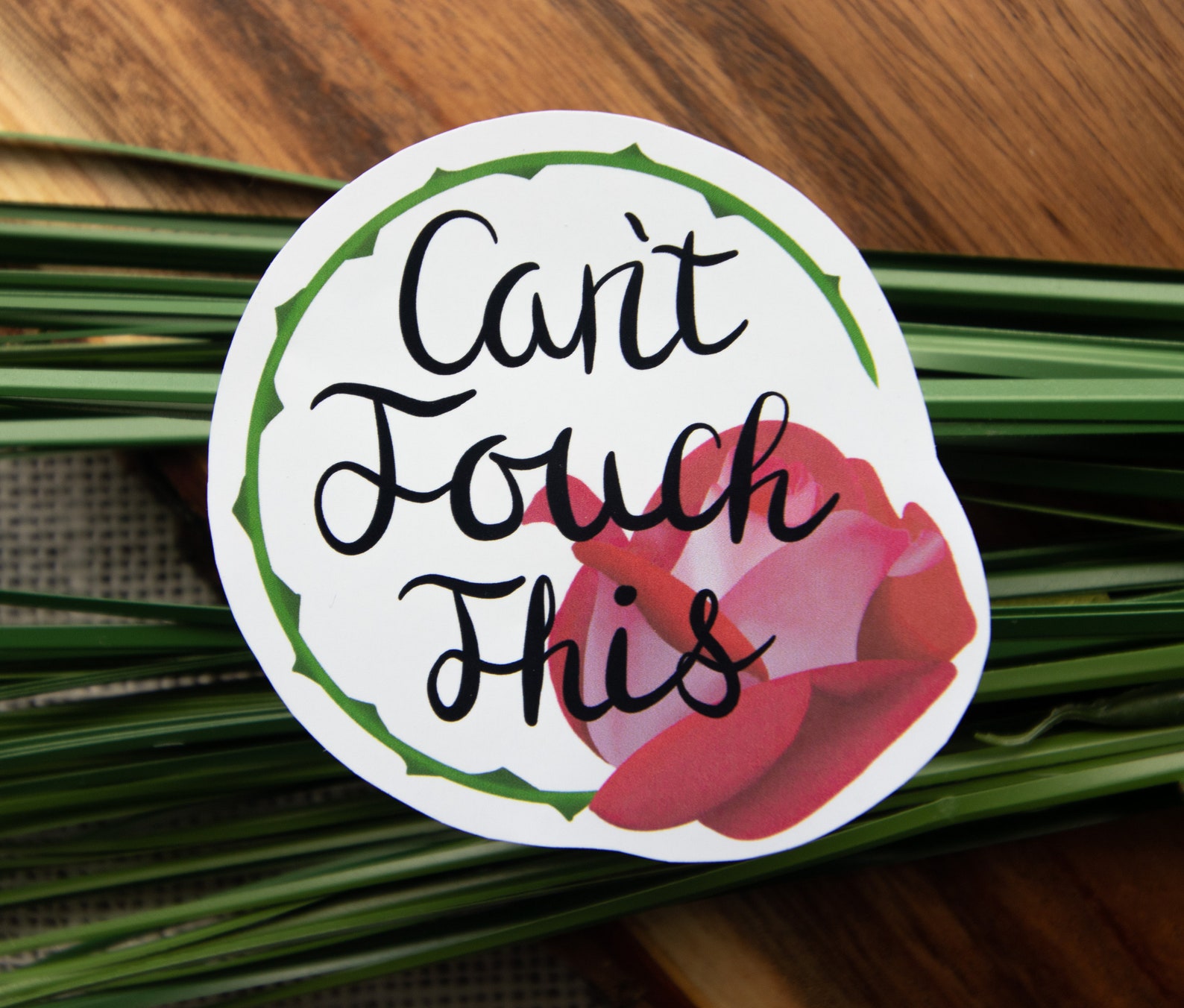 Rose Pun Sticker, Rose Vinyl Sticker, Flower Pun Sticker, Flower ...