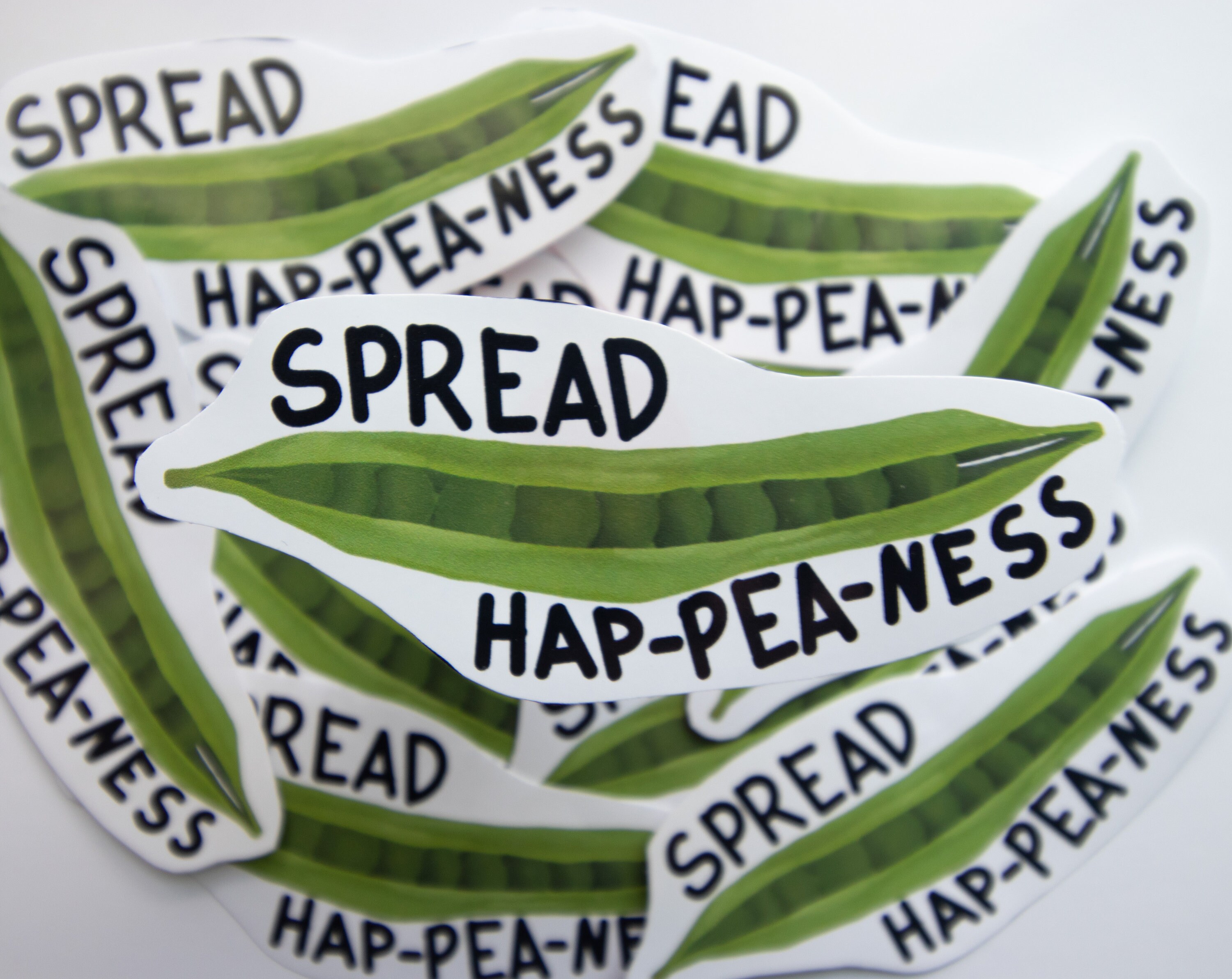 Pea Pun Sticker Positivity Sticker Green Positive Sticker - Etsy