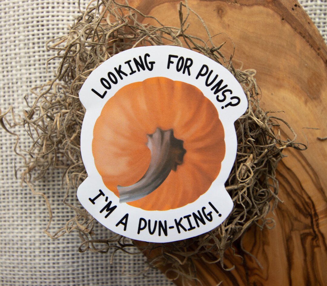 Pumpkin Pun Sticker, Pumpkin Vinyl Sticker, Fall Vinyl Sticker - Etsy