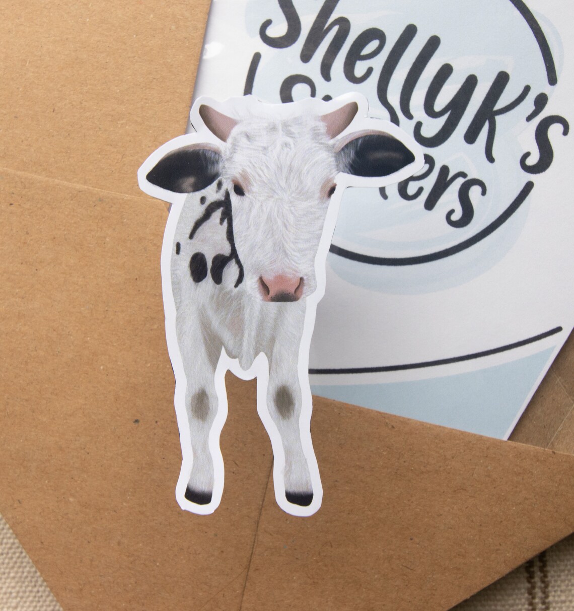 Cow Sticker, Cute Cow Sticker for Laptop, Cow Sticker for Planner ...