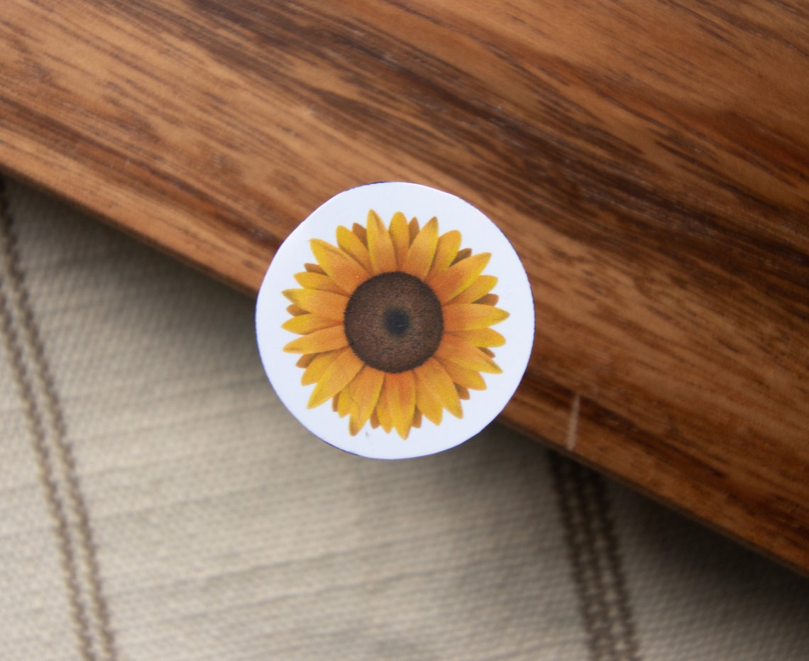 Mini Flower Stickers, Five Flower Stickers, Vinyl Flower Stickers ...