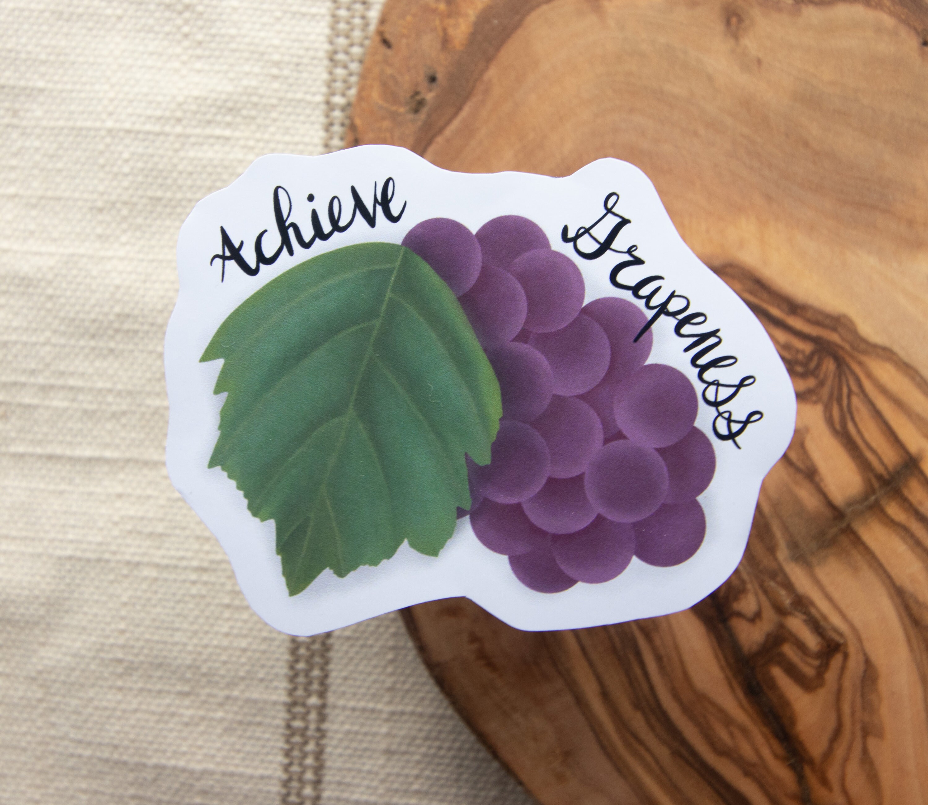 Grape Pun Sticker, Fruit Pun Sticker, Grape Sticker for Laptop, Grape ...