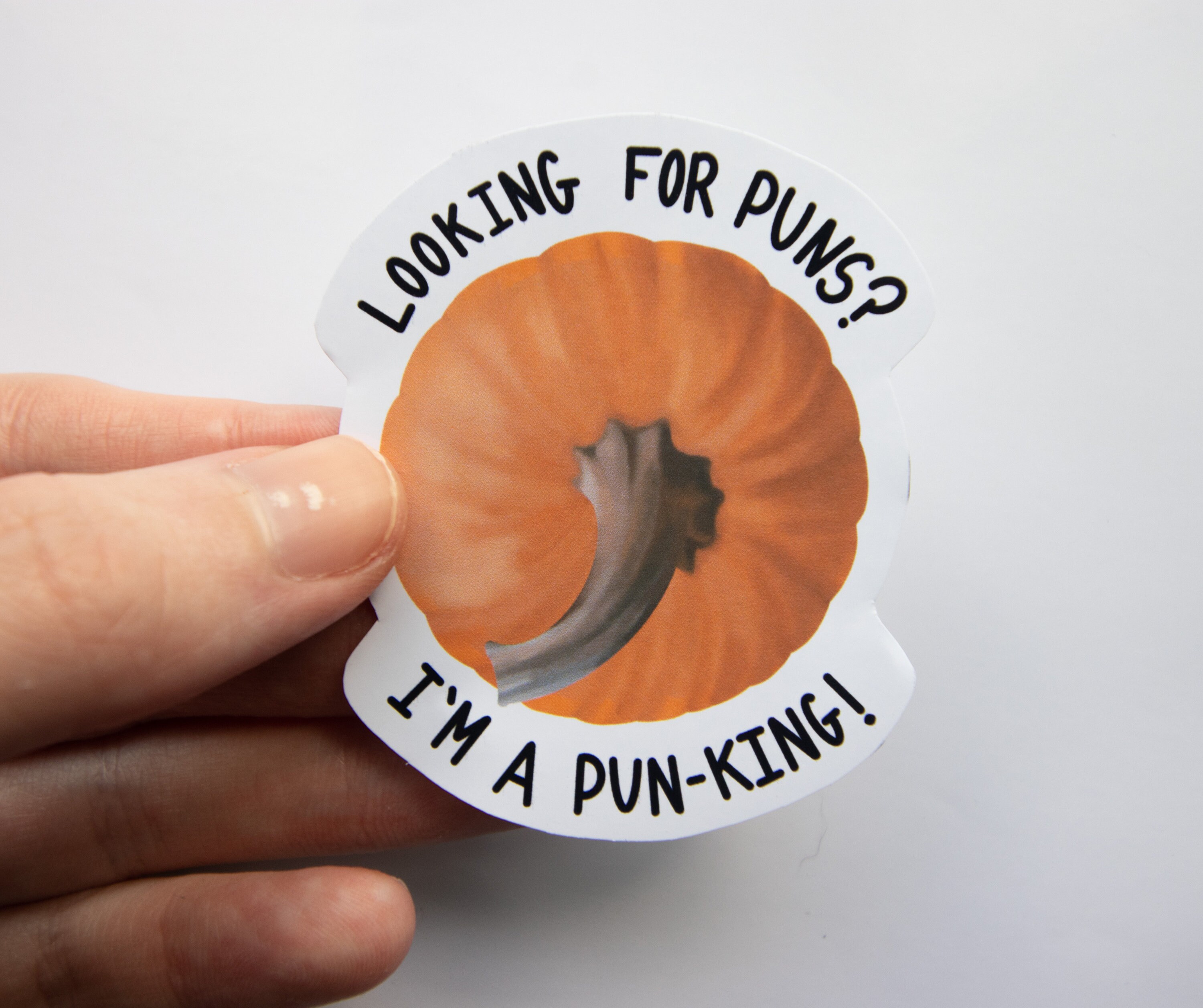 Pumpkin Pun Sticker, Pumpkin Vinyl Sticker, Fall Vinyl Sticker - Etsy