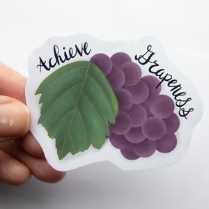 Grape Pun Sticker, Fruit Pun Sticker, Grape Sticker for Laptop, Grape ...