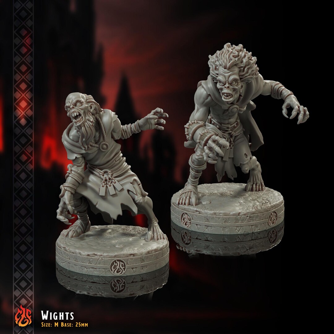 Wights | RPG Miniatures for Dnd Tabletop Wargames | 32 Mm Scale | F890 ...
