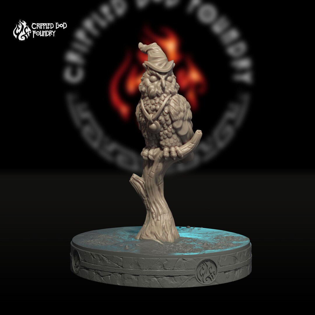 Owl Familiar | RPG Miniatures for Dnd Tabletop Wargames | 32 Mm Scale ...