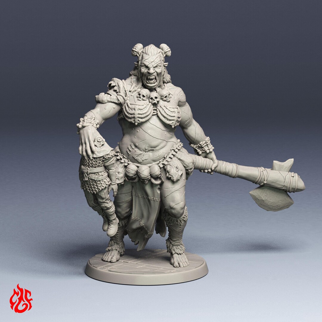 Ogre Maiden | RPG Miniatures for Dnd Tabletop Wargames | 32 Mm Scale ...