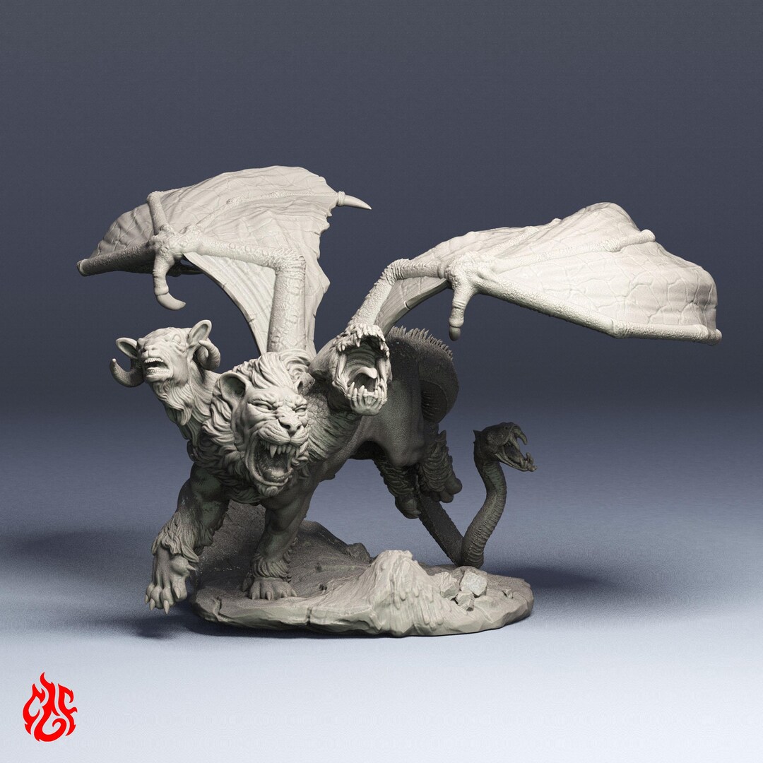Chimera | RPG Miniatures for Dnd Tabletop Wargames | 32 Mm Scale | F247 ...
