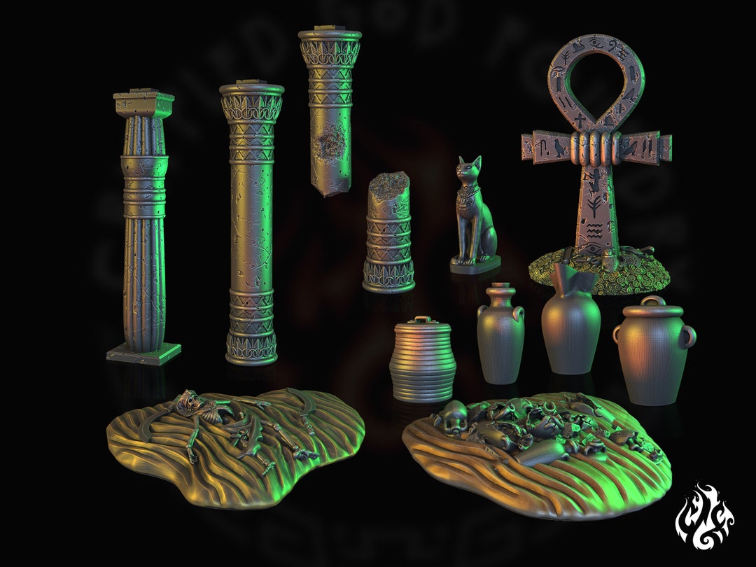 Ancient Tomb Scenery | RPG Terrain Pieces and Props for Dnd Tabletop ...