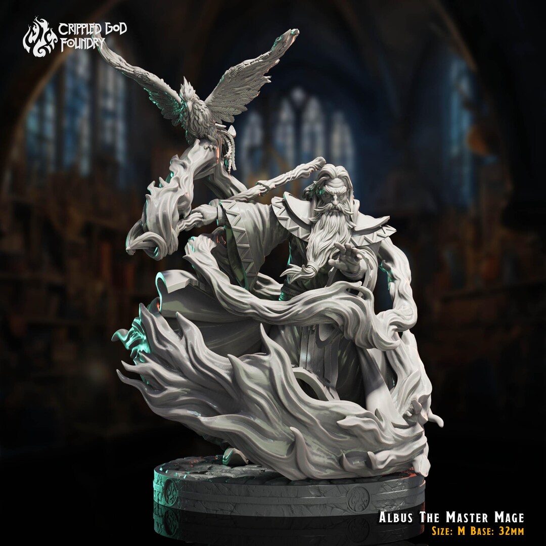 Albus the Master Mage | Miniature for Fantasy Rpg Tabletop Games, 28-32 ...