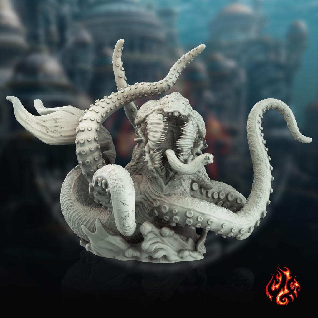 Kraken Miniature for Fantasy Rpg Tabletop Games, 28-32 Mm Scale - Etsy