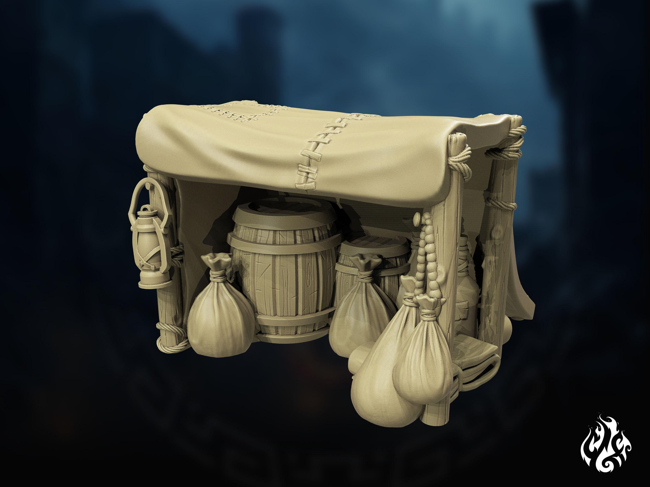 Tents | RPG Terrain Pieces and Props for Dnd Tabletop Wargame| 32 Mm ...