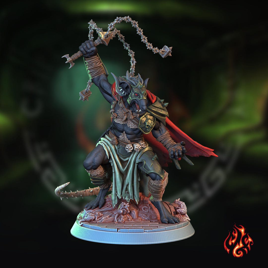 Gnaw Vermin Lord | RPG Miniatures for Dnd Tabletop Wargames | 32 Mm ...