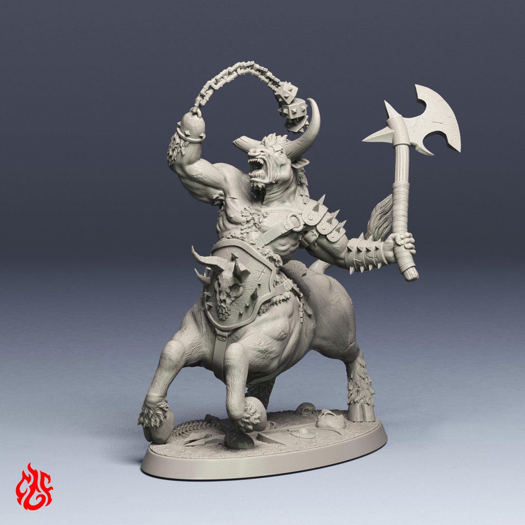 Bulltaur | RPG Miniatures for Dnd Tabletop Wargames | 32 Mm Scale ...