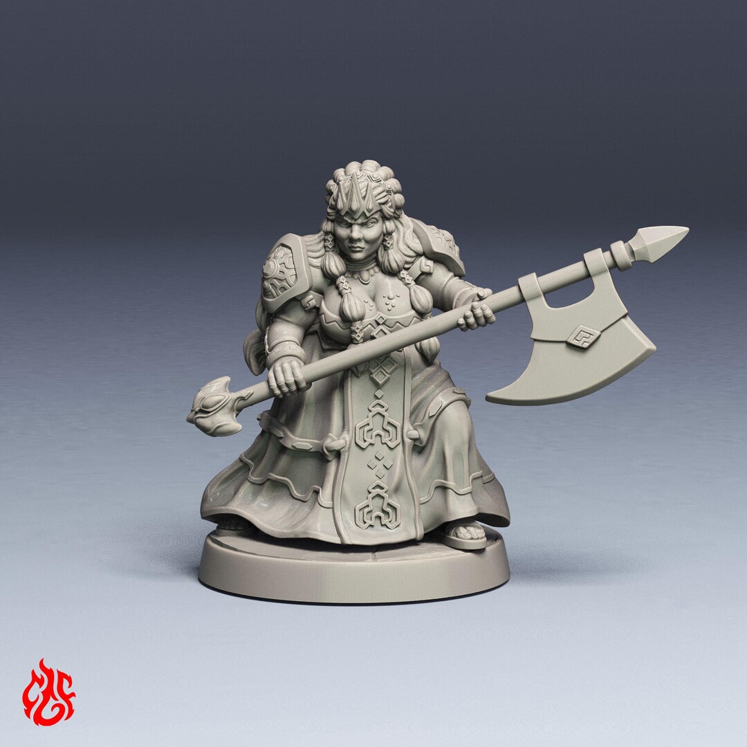 Dwarf Queen | RPG Miniatures for Dnd Tabletop Wargames | 32 Mm Scale ...