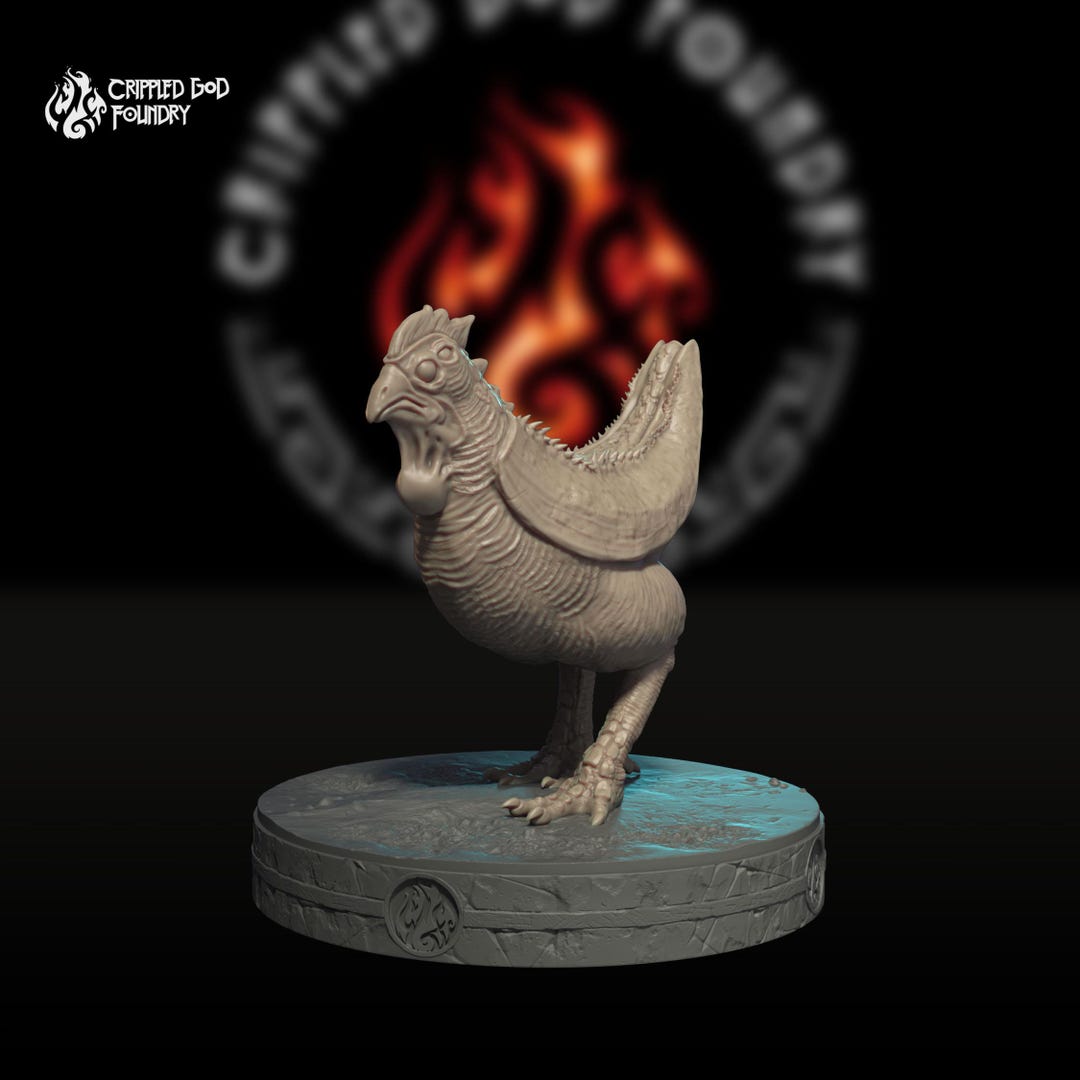 Abyssal Chicken Familiar | RPG Miniatures for Dnd Tabletop Wargames ...