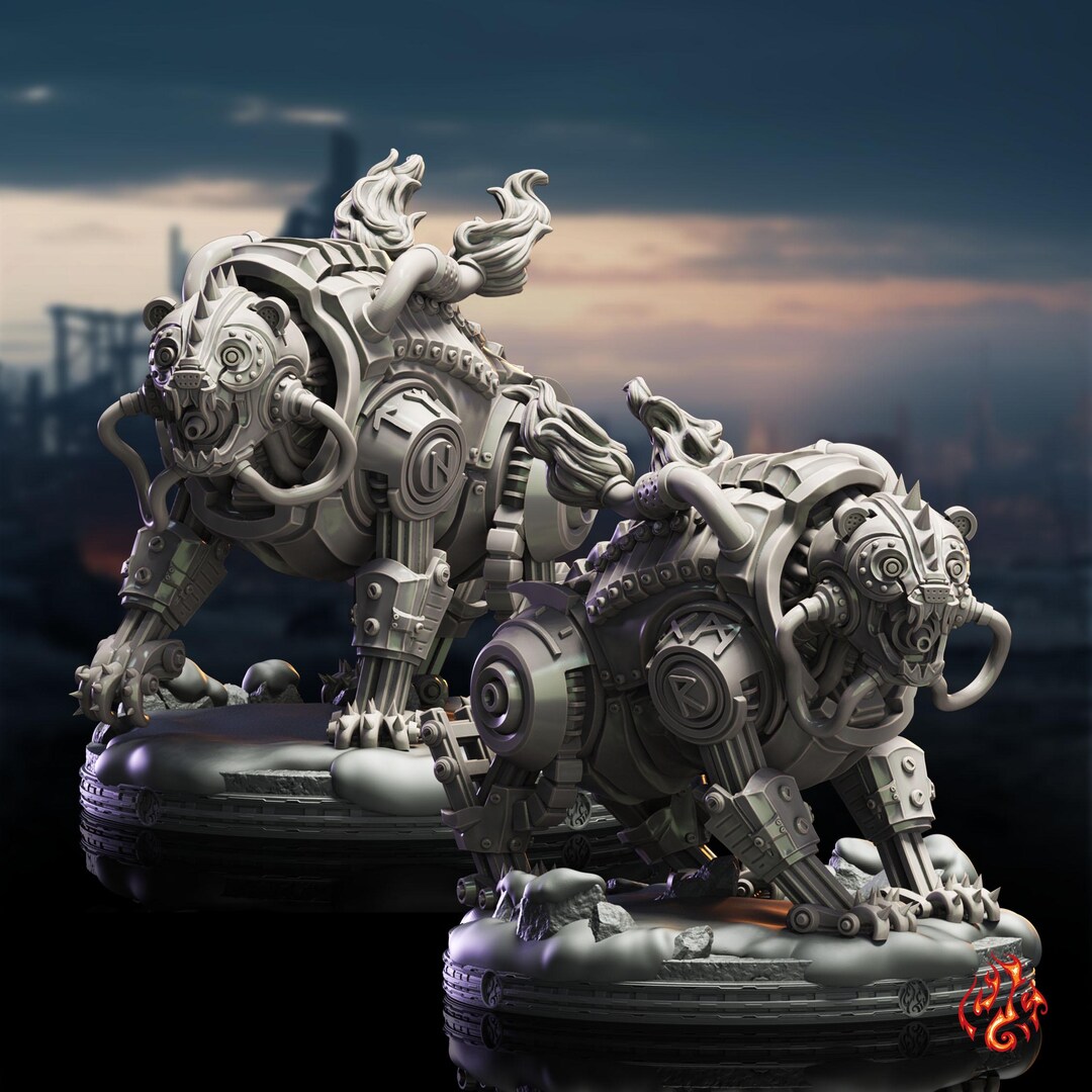 Cyber Bears | Miniature for Sci-fi Rpg, Tabletop Games and Wargames, 28 ...