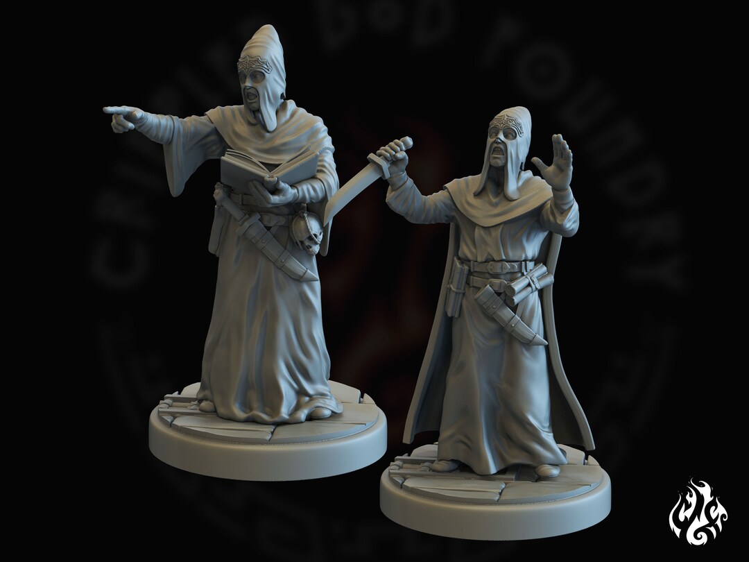 Cultists | RPG Miniatures for Dnd Tabletop Wargames | 32 Mm Scale ...