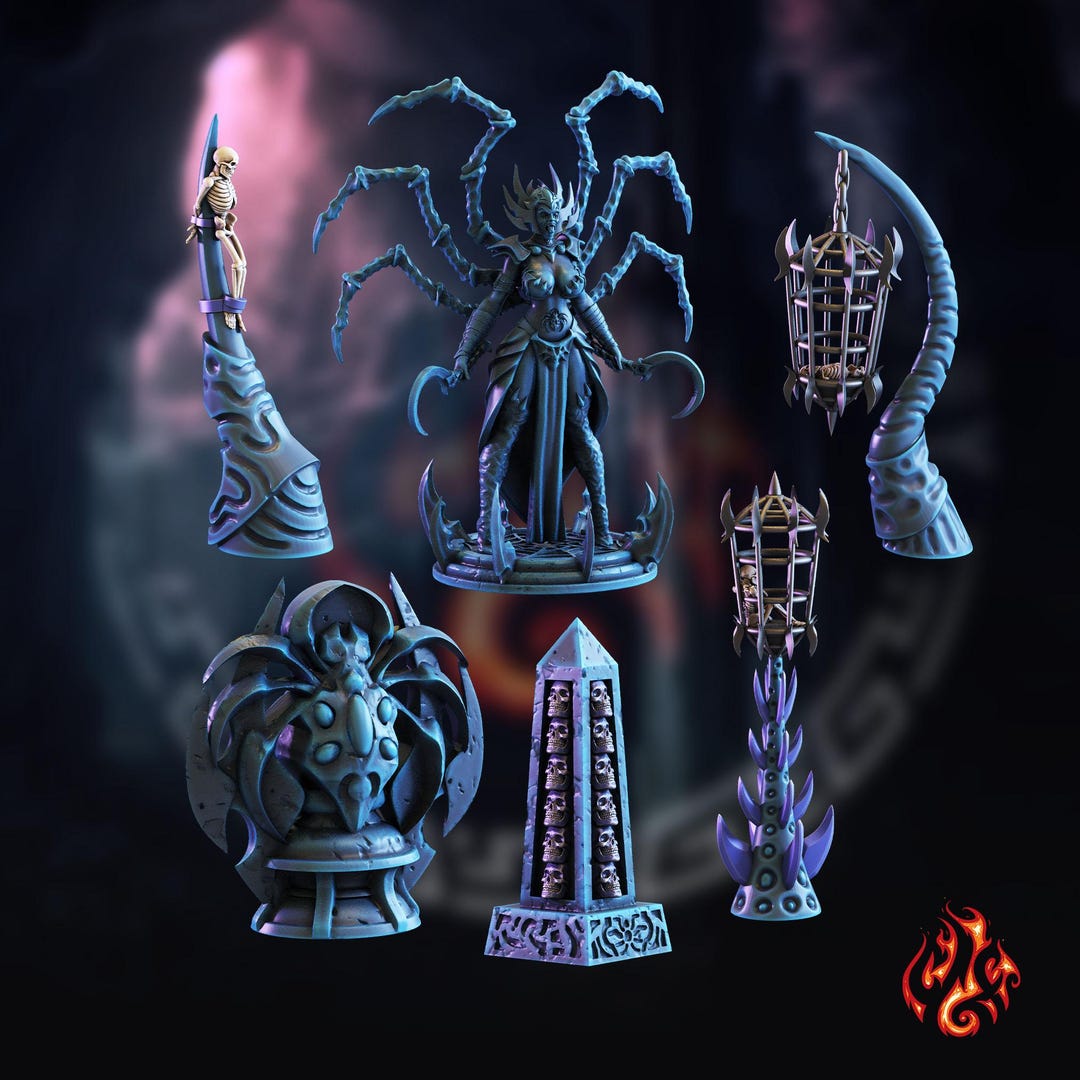 Underdark Statues & Pillars| RPG Terrain Pieces and Props for Dnd ...