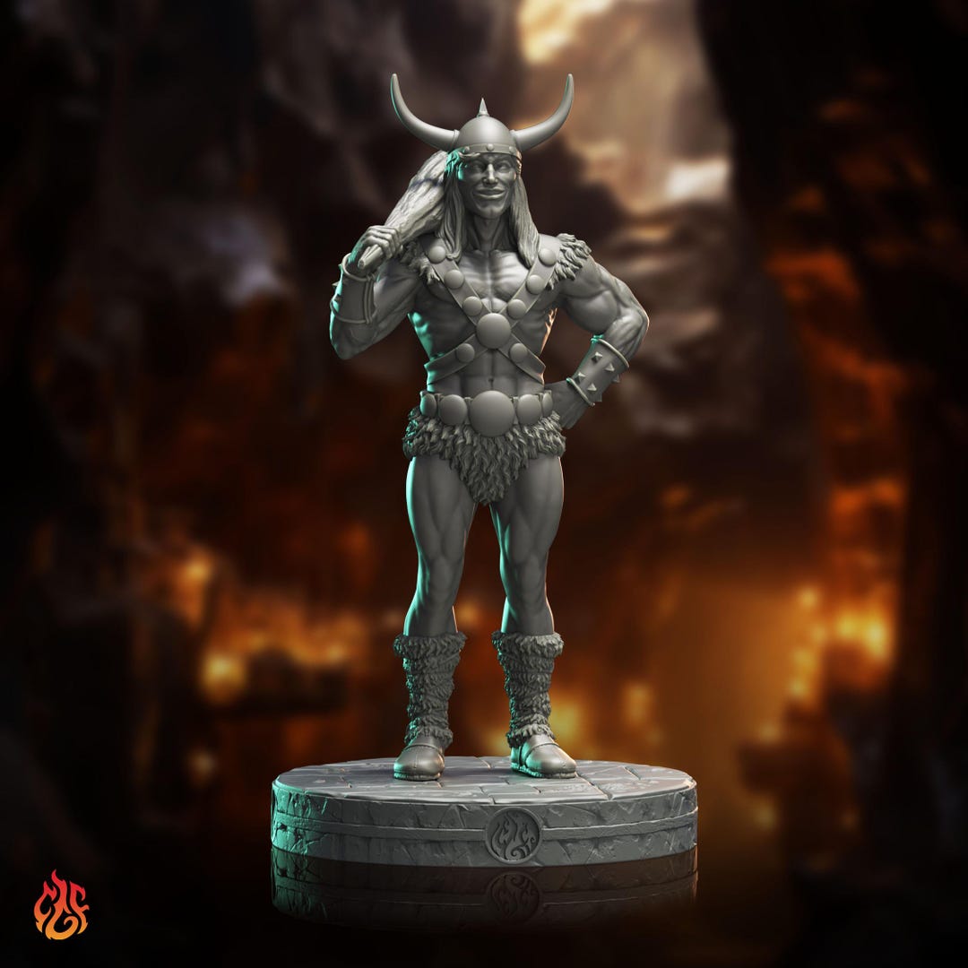 Bobby the Barbarian | RPG Miniatures for Dnd Tabletop Wargames | 32 Mm ...