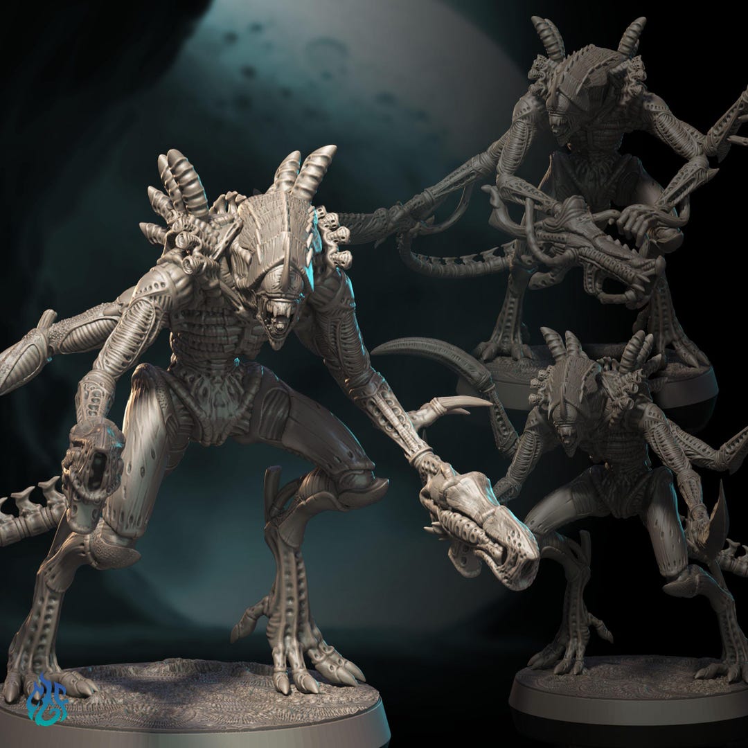 Xenomorphs Nilvorax Warriors | Sci-fi RPG Tabletop Wargame Miniatures ...