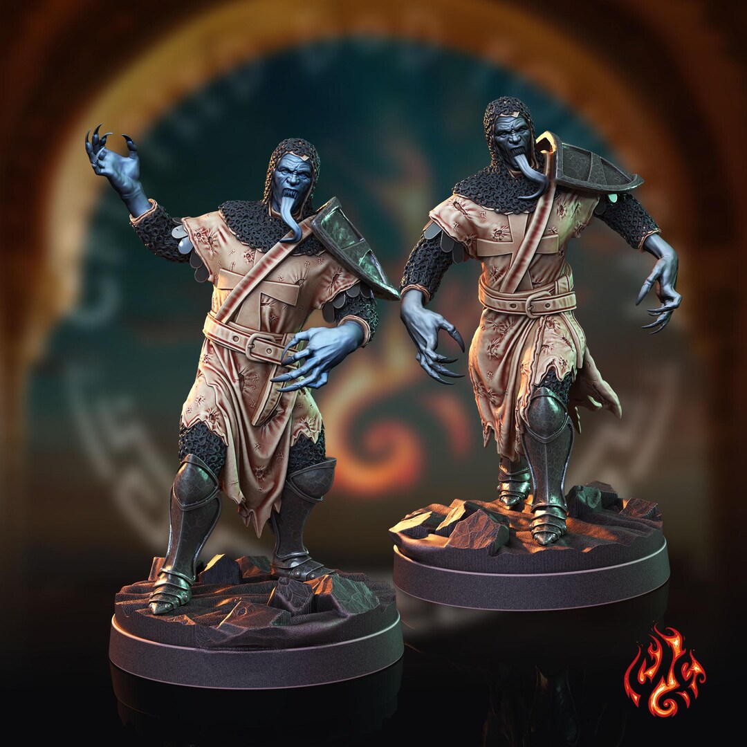 Ghoul Templars Miniature for Fantasy Rpg Tabletop Games, 28-32 Mm Scale ...