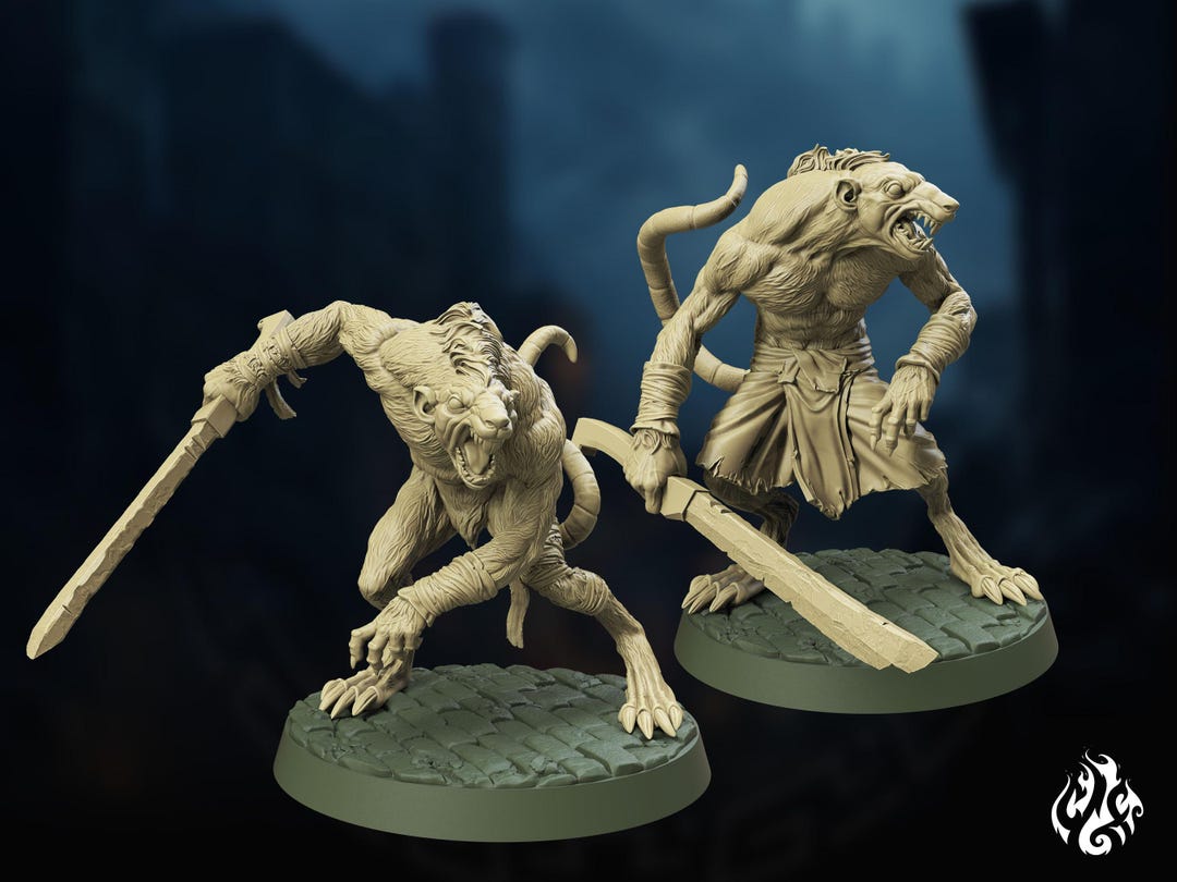 Ratman | Miniature for Fantasy Rpg Tabletop Games, 28-32 Mm Scale ...