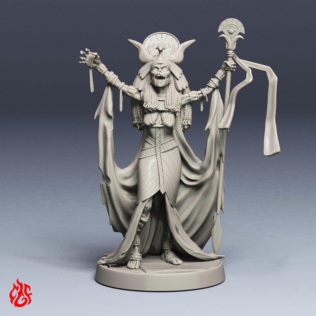 Mummy Queen *| RPG Miniatures for Dnd Tabletop Wargames | 32 Mm Scale ...