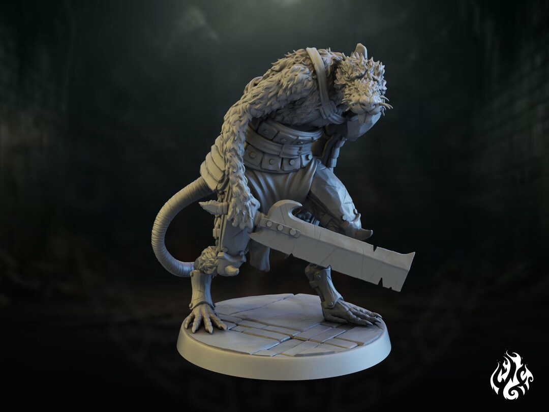 Rat Man | Miniature for Fantasy Rpg Tabletop Games, 28-32 Mm Scale - Etsy