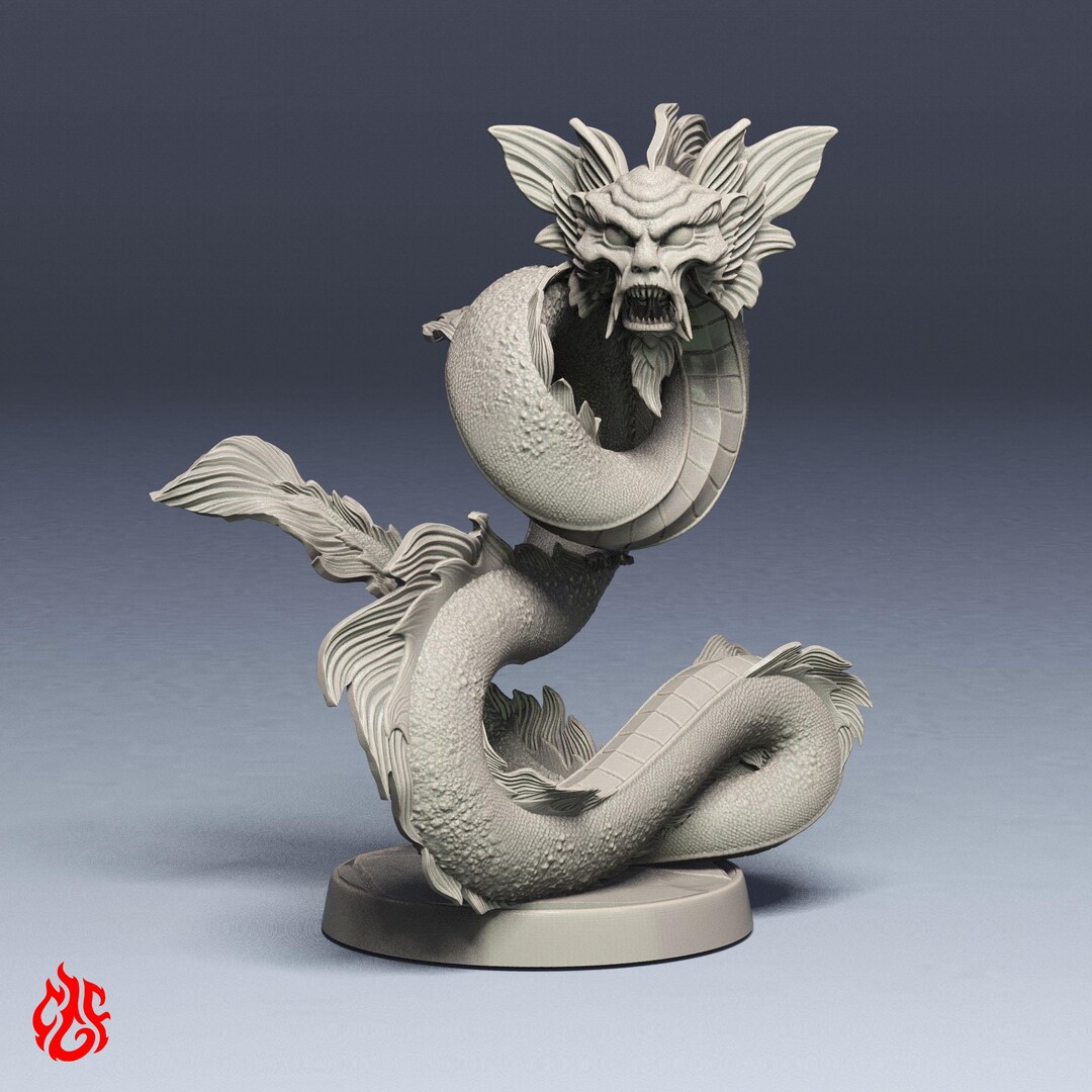 Water Naga | RPG Miniatures for Dnd Tabletop Wargames | 32 Mm Scale ...