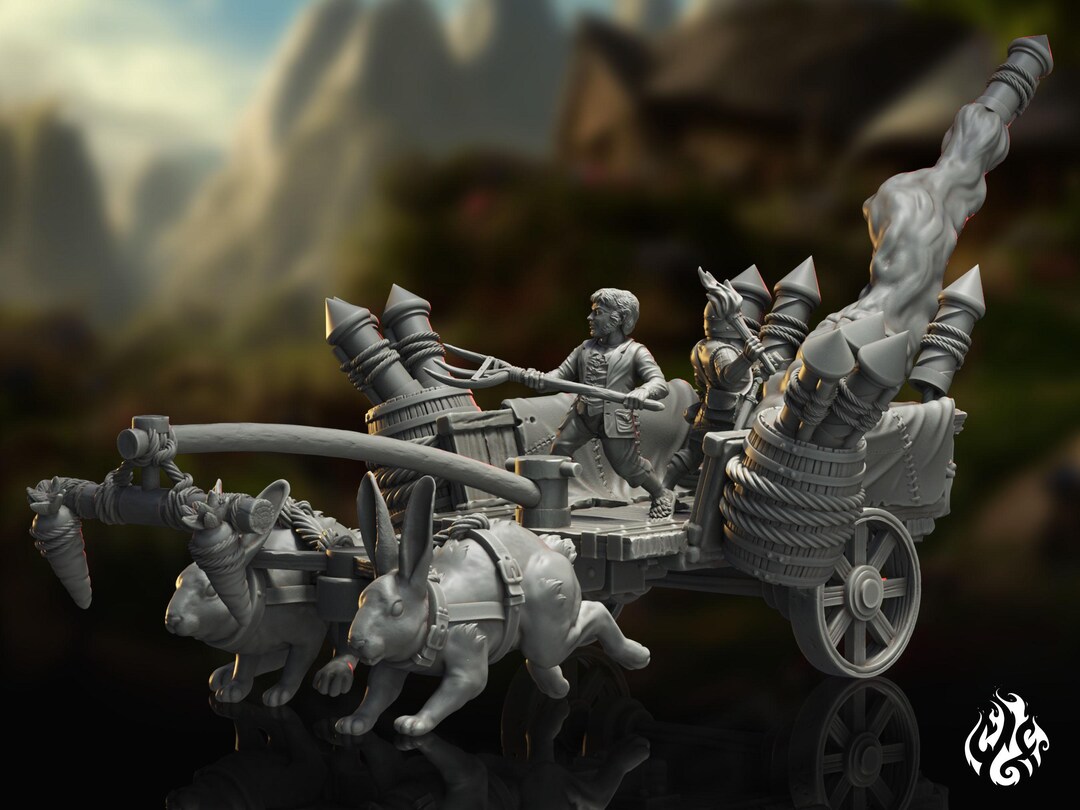 Hobbit Firework Cart | RPG Miniatures for Dnd Tabletop Wargames | 32 Mm ...