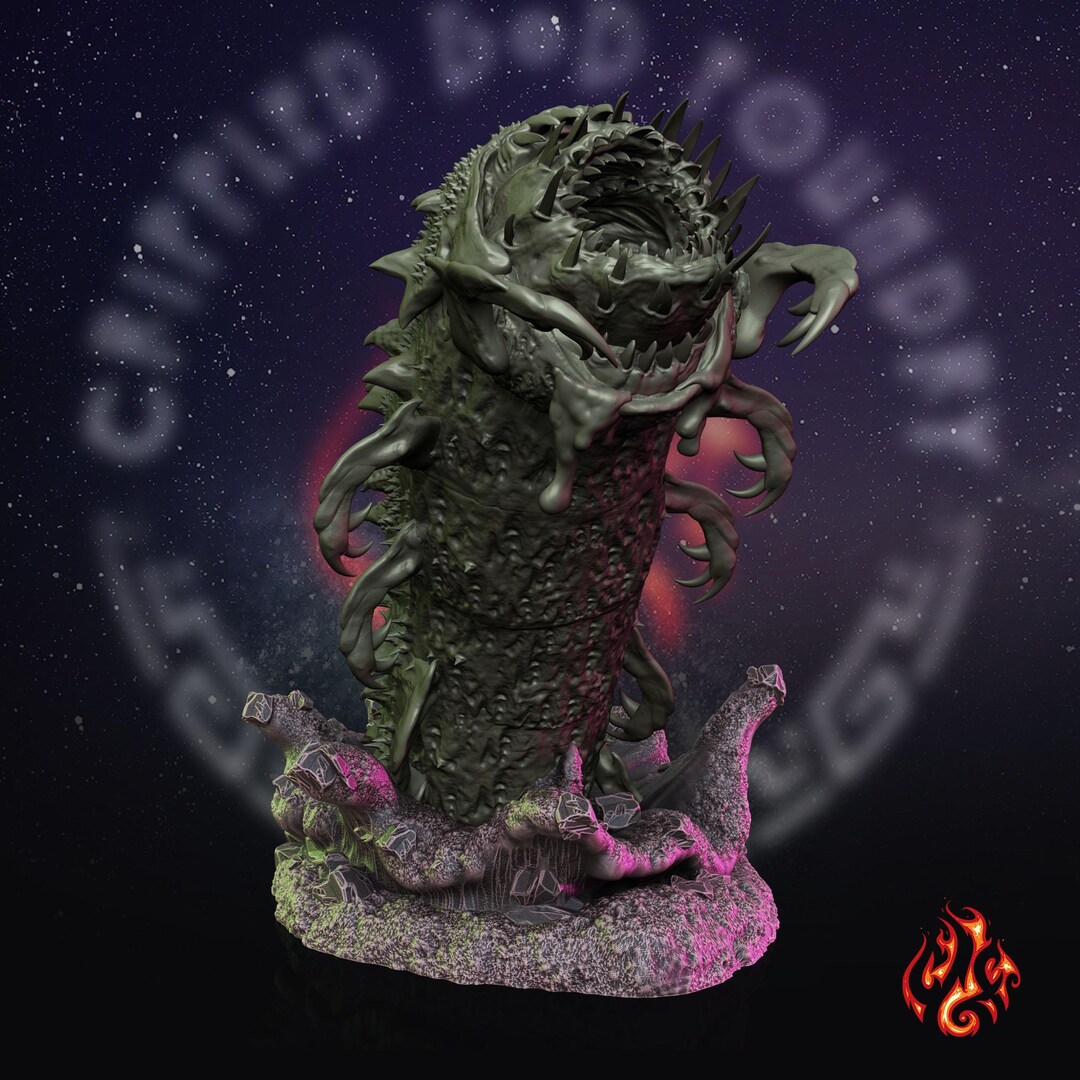 Astral Worm | RPG Miniatures for Dnd Tabletop Wargames | 32 Mm Scale ...