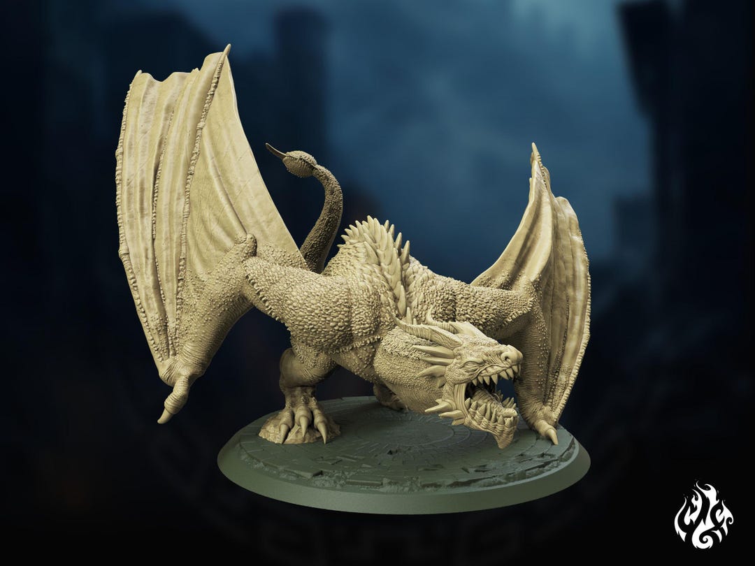 Wyvern | RPG Miniatures for Dnd Tabletop Wargames | 32 Mm Scale | F783 ...
