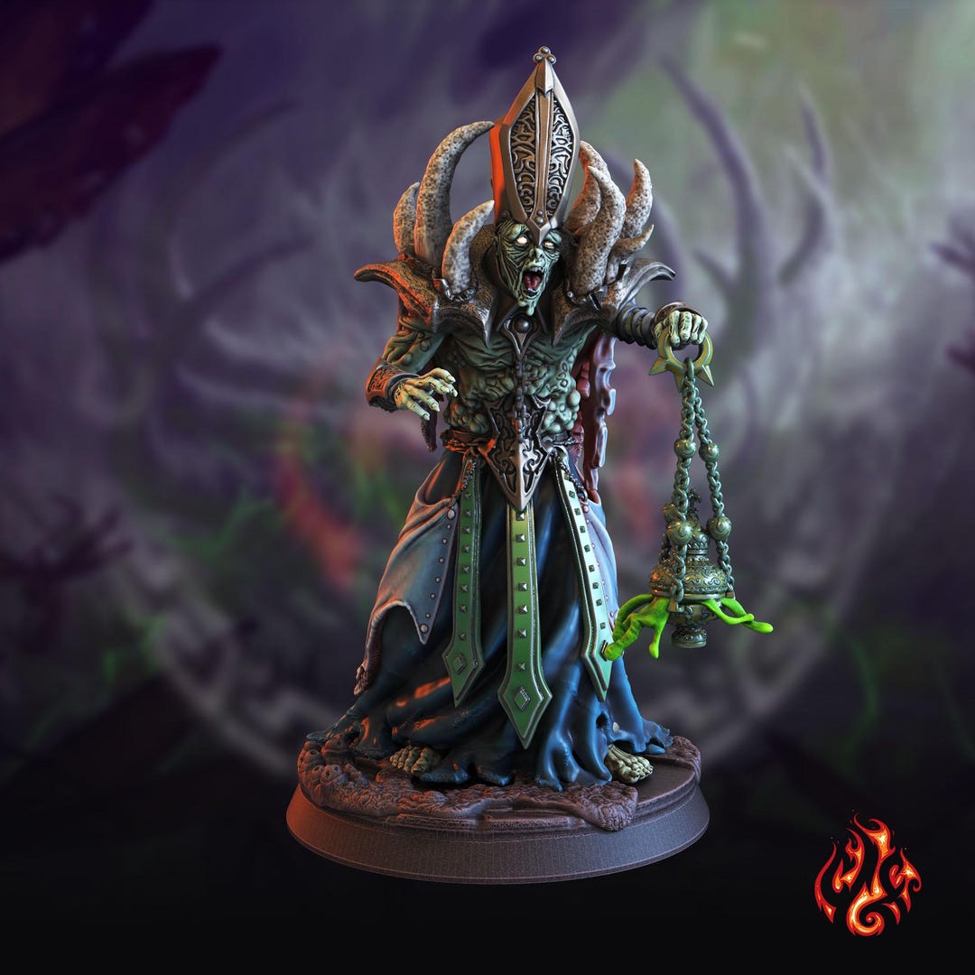 Plague Pastor | RPG Miniatures for Dnd Tabletop Wargames | 32 Mm Scale ...