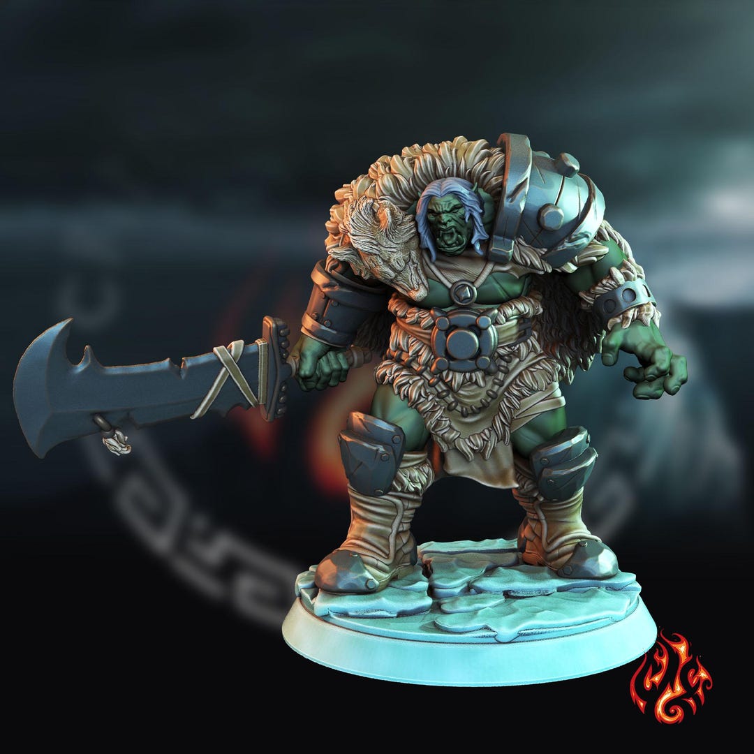 Brax Wolfsbane, Orc Hero | Miniature for Fantasy Rpg Tabletop Games, 28 ...