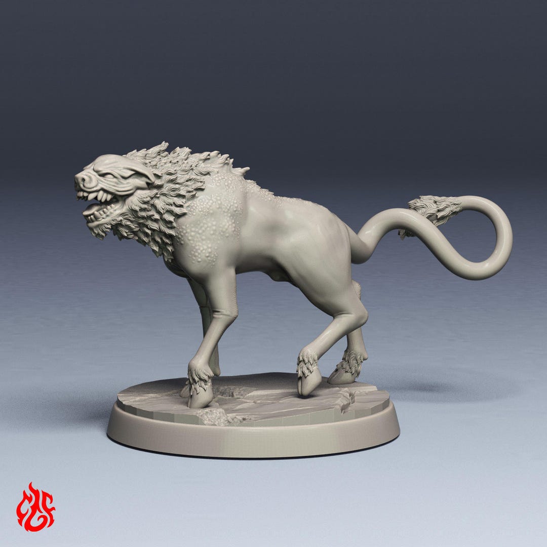 Leucrotta | RPG Miniatures for Dnd Tabletop Wargames | 32 Mm Scale ...