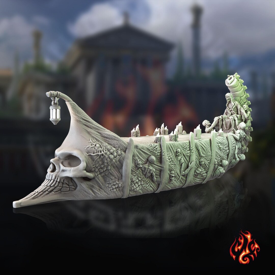 Charon's Boat | Miniature for Fantasy Rpg Tabletop Games, 32 Mm Scale ...