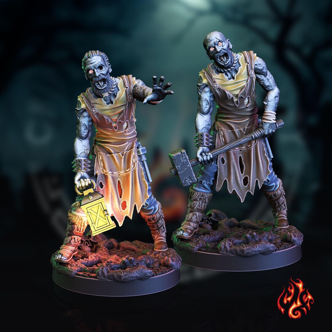 Zombie Commoners | Miniature for Fantasy Rpg Tabletop Games, 32 Mm ...