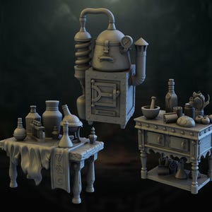 Alchemy Room | Miniature for Fantasy Rpg Tabletop Games, 28-32 Mm Scale ...
