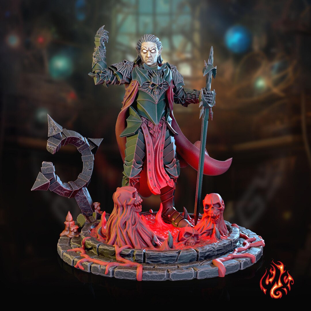 Necromancer | Miniature for Fantasy Rpg Tabletop Games, 28-32 Mm Scale ...