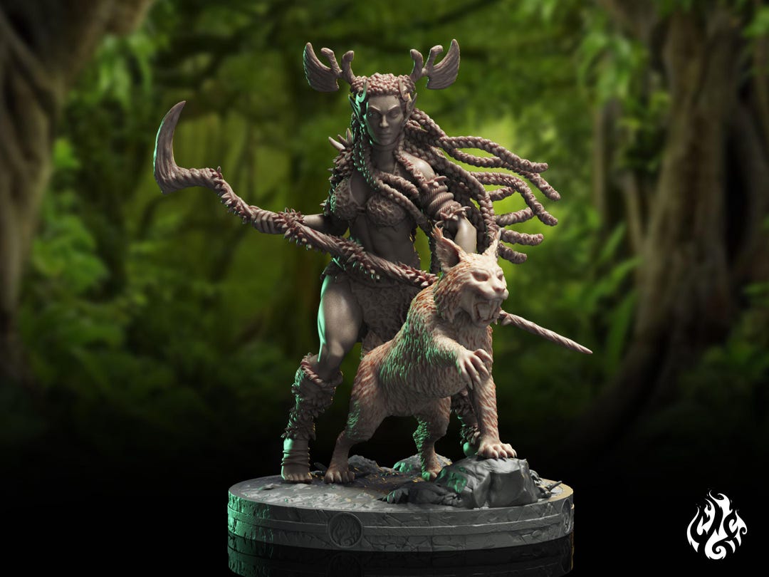 Darieth, Wood Elf Beastmaster | RPG Miniatures for Dnd Tabletop ...