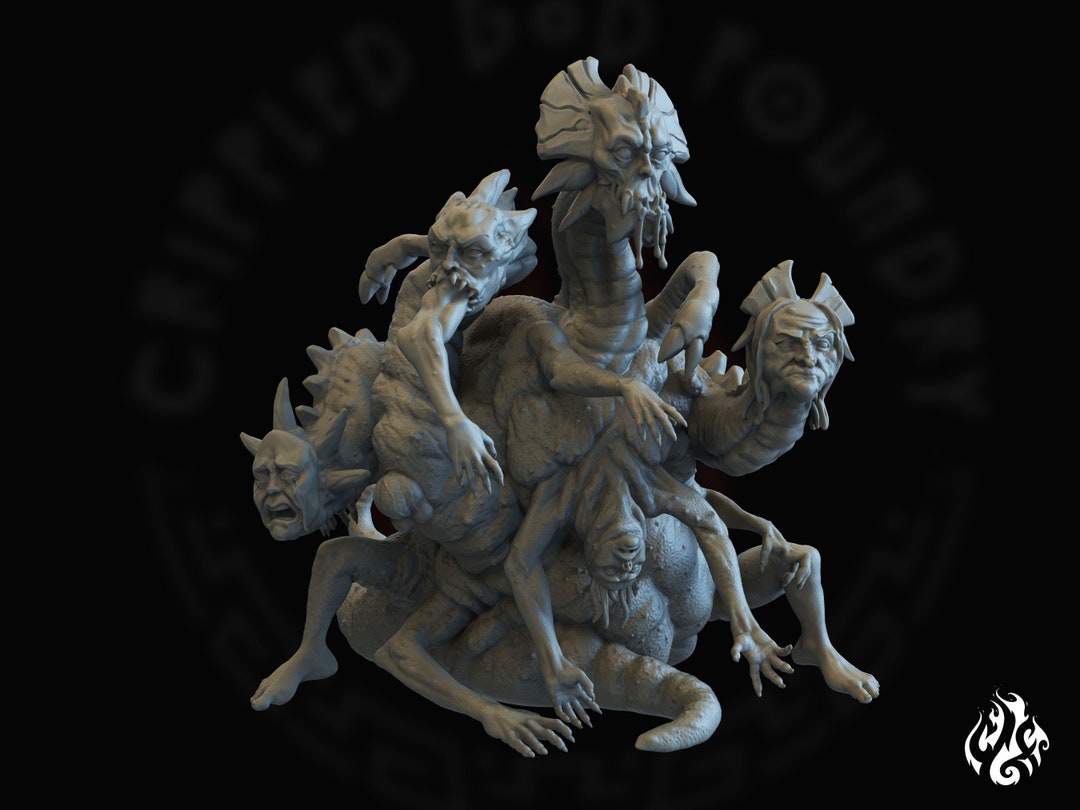 False Hydra | Miniature for Fantasy Rpg Tabletop Games, 28-32 Mm Scale ...