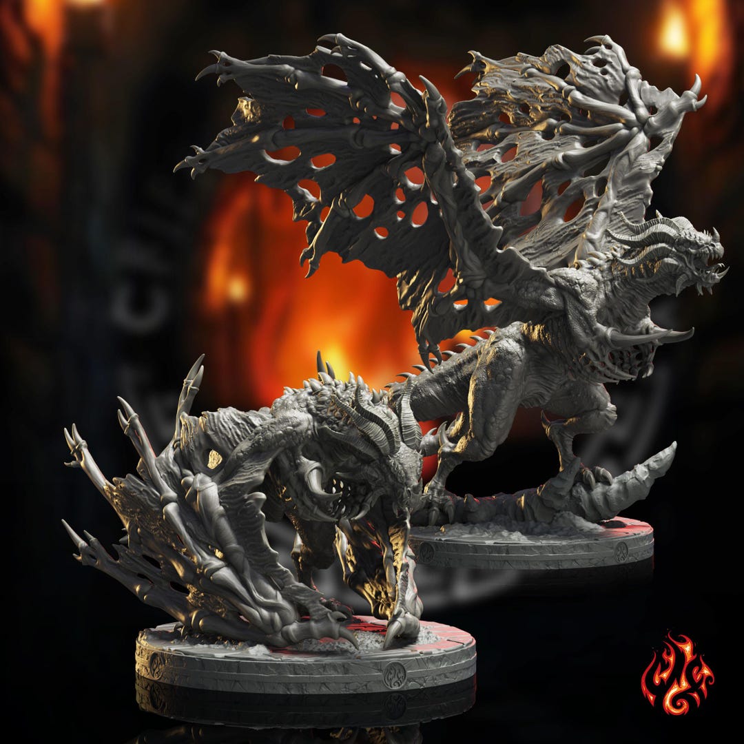 Hell Flyers | Miniature for Fantasy Rpg Tabletop Games, 28-32 Mm Scale ...