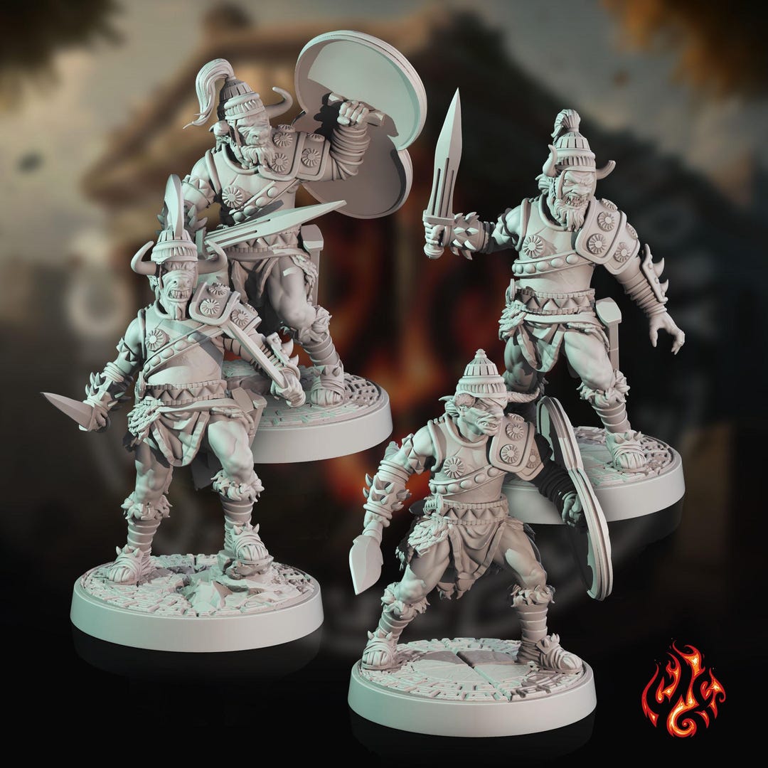 Minotaur Hybrids | Miniature for Fantasy Rpg Tabletop Games, 28-32 Mm ...