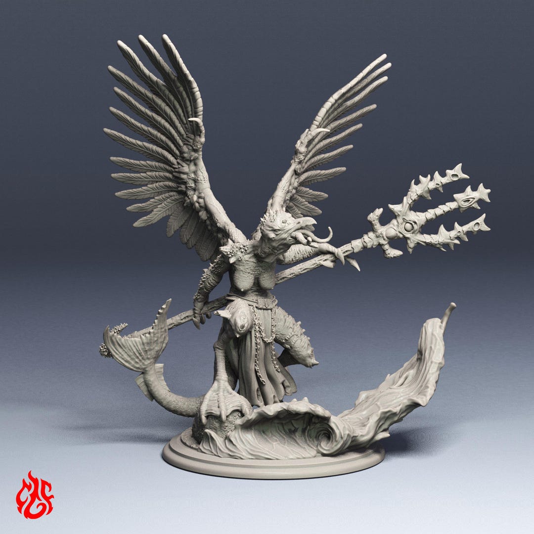 Abyssal Demon | RPG Miniatures for Dnd Tabletop Wargames | 32 Mm Scale ...